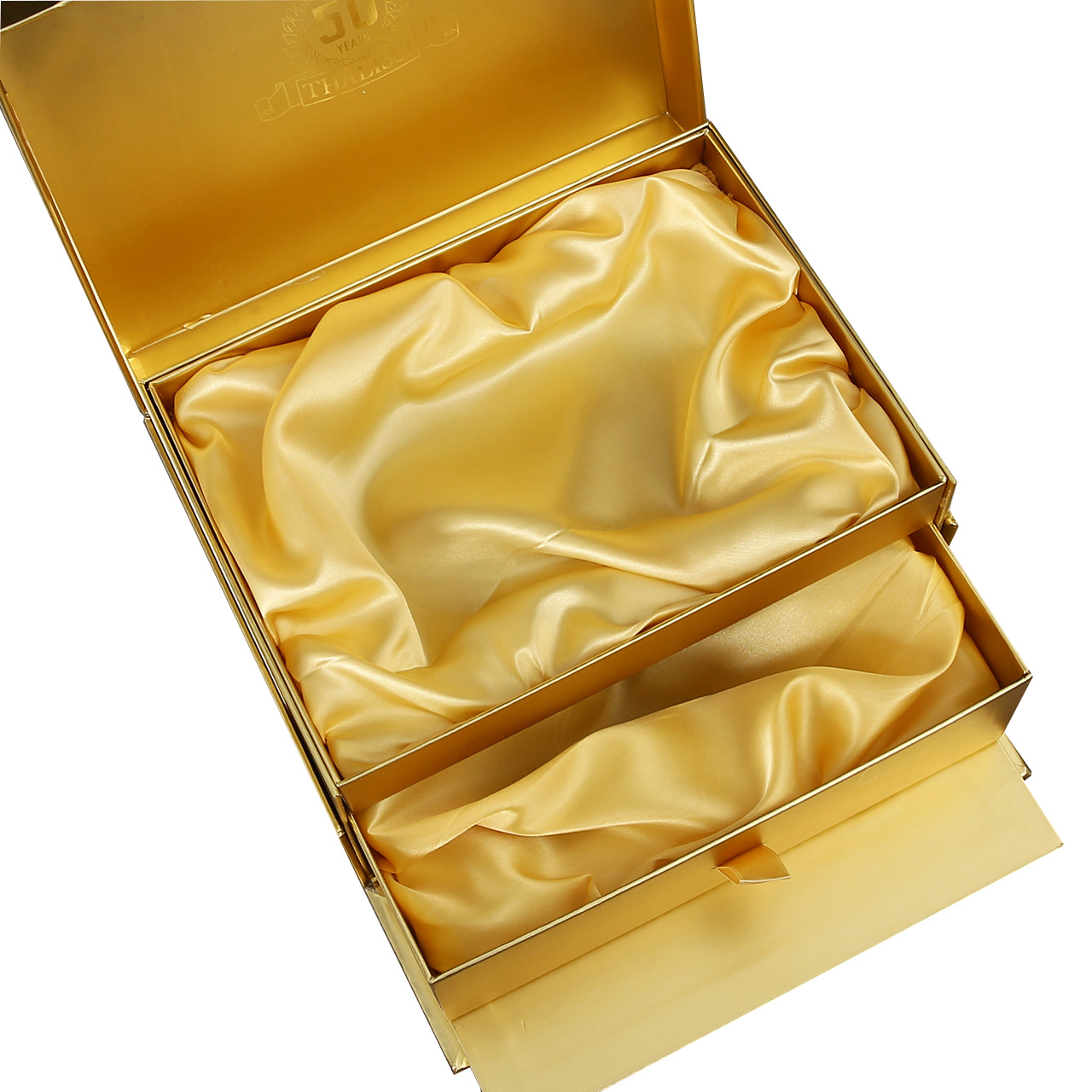 Golden Empty Luxury Box for Elegant Packaging