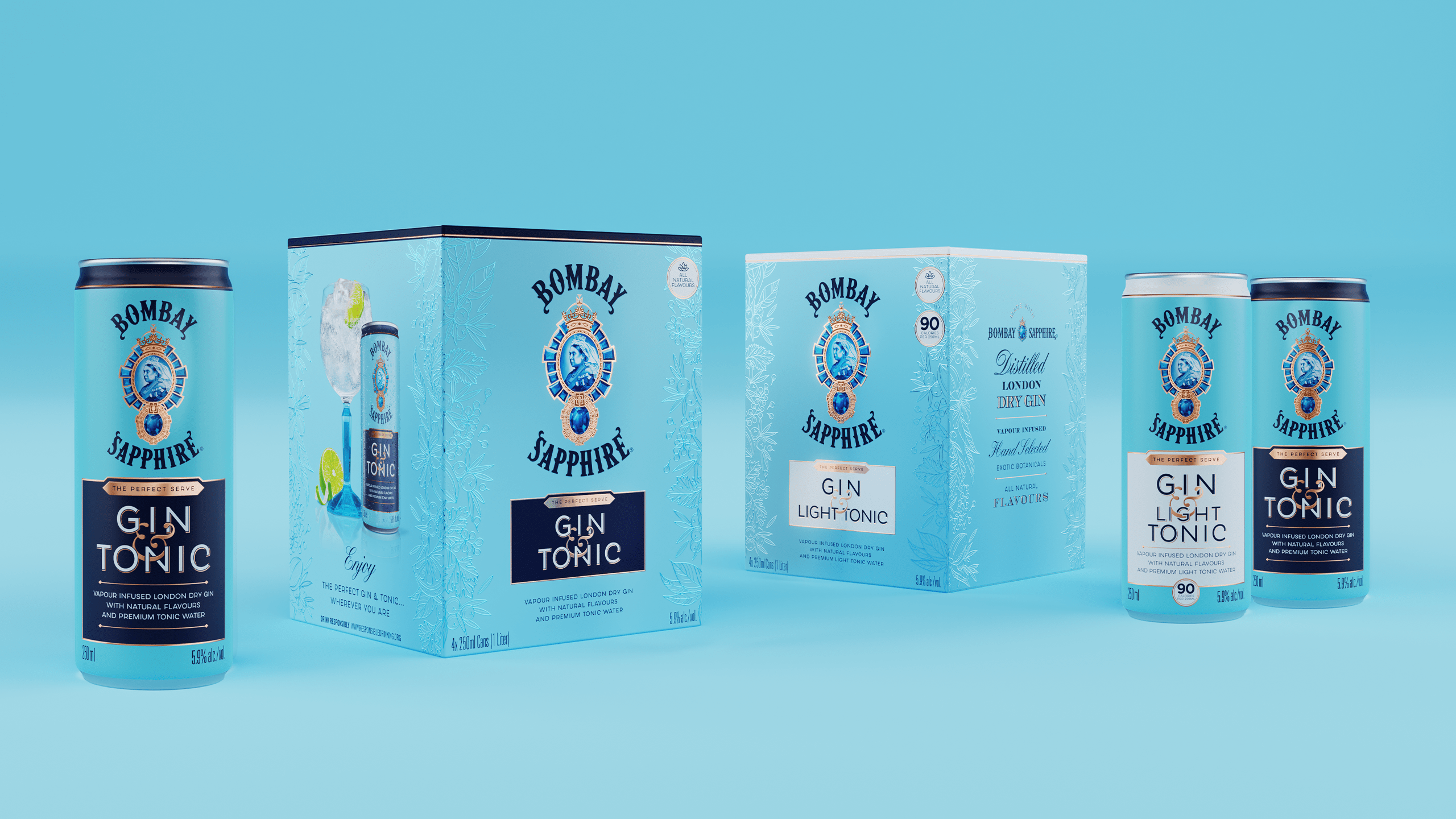 Custom Sapphire Can Packaging – Premium Gin Can Boxes